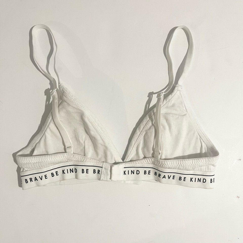 H&M Women’s Cotton Ribbed Padded Underwire Push-Up Bra White Size 30A ...