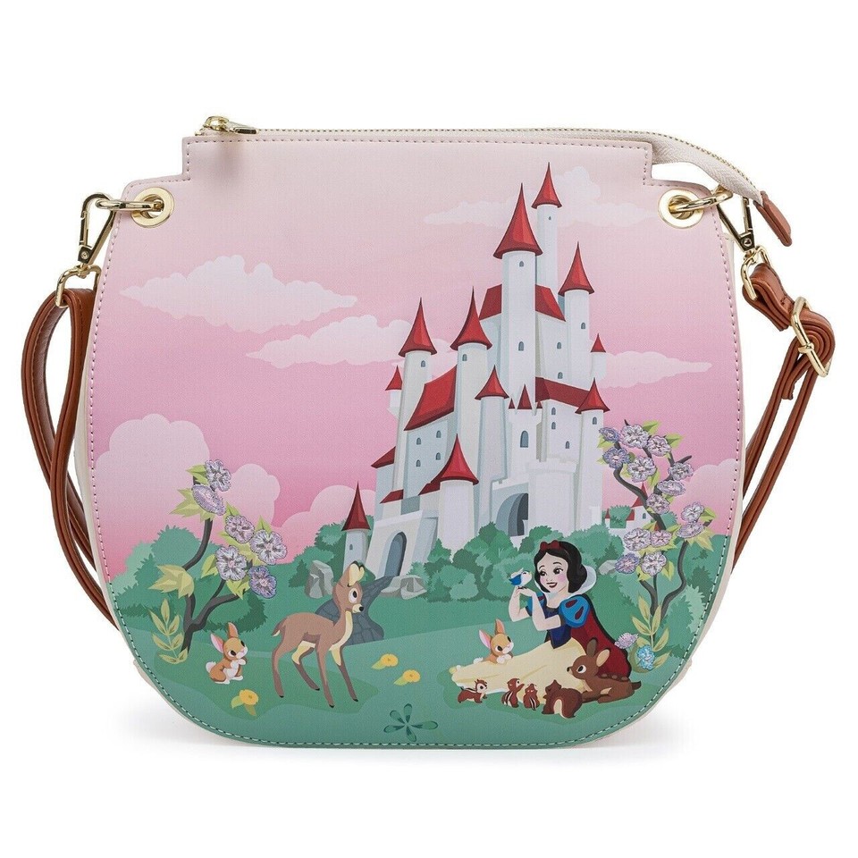 Loungefly Disney Snow White Castle Scene Crossbody Bag Purse Handbag ...