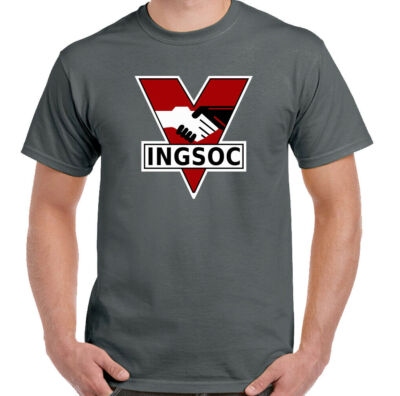 INGSOC T-Shirt 1984 Mens George Orwell Fictional Novel Top English ...