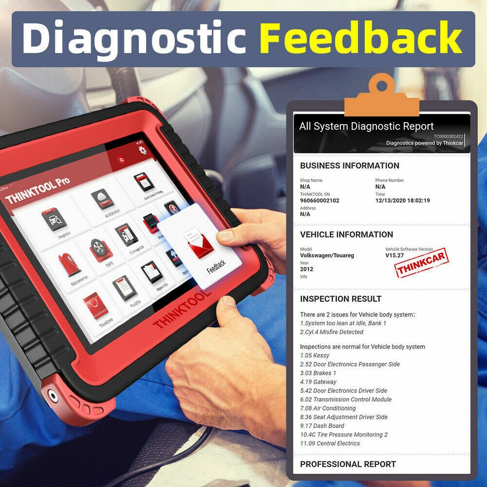 2025 THINKCAR Thinktool PRO 5 V+ Car Diagnostic Scanner Key Coding ...