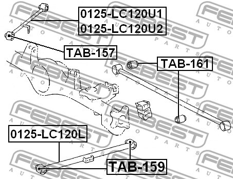 TAB-159 FEBEST Control Arm-/Trailing Arm Bush for ISUZU,LEXUS,OPEL ...