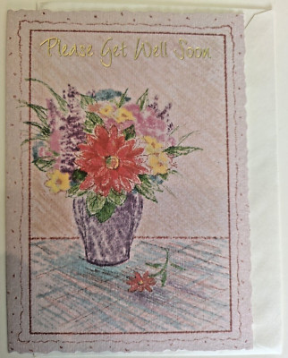 Get Well Greeting Card with Envelope - Please Get Well Soon with ...