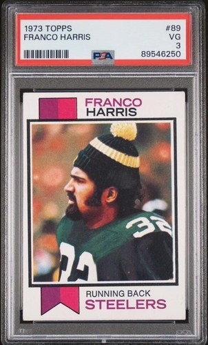 VINTAGE 1973 Topps football FRANCO HARRIS # 89 - HOF !!! - ROOKIE CARD ...