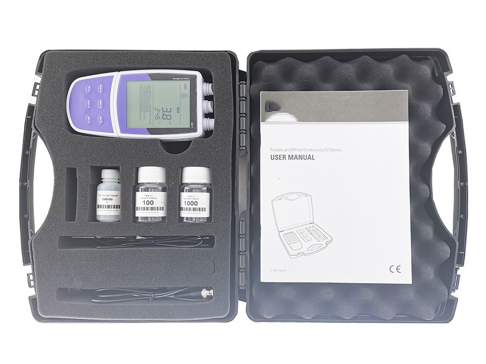 Portable Chloride Ion Meter CL Ion Tester With Temp Display 0.5% F.S ...