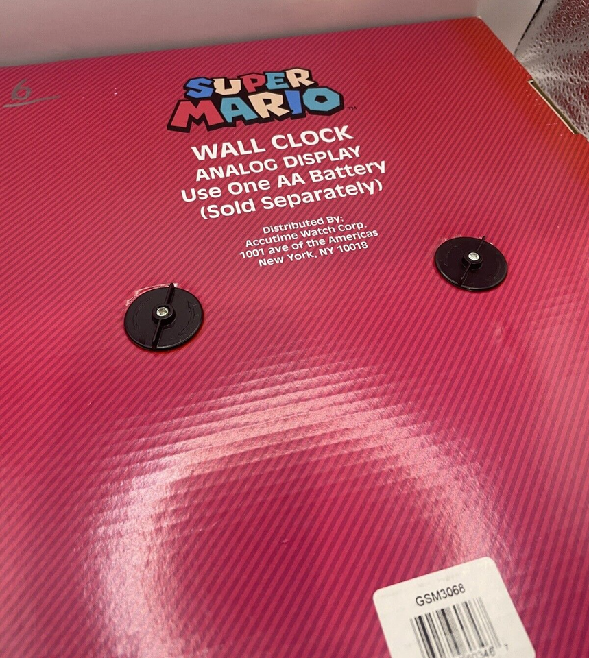 Super Mario Wall Kids Room Clock Red Mario Clock Analog Display | eBay