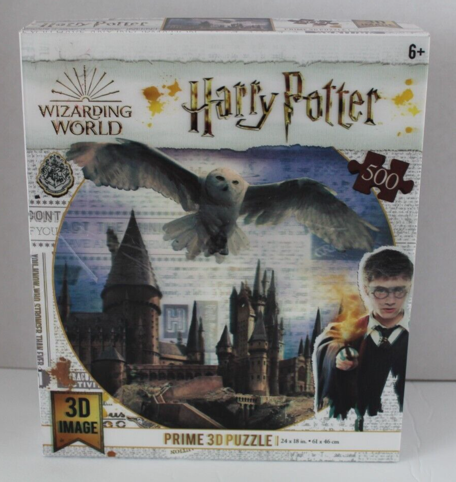 Harry Potter Prime 3D Image Puzzle Hogwarts Castle & Hedwig Flying 500 ...