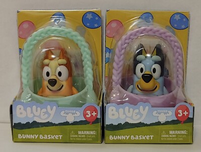 BLUEY Toys Bluey + Bingo 3" Easter Bunny Basket w/ figures | eBay