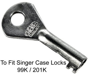 SINGER 99K / 201K Original Case Key - Sewing Machine Key for CHENEY ...