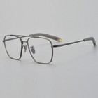 Pure Titanium Square Eyeglasses Frames Retro Big Lens Size Full Rim ...