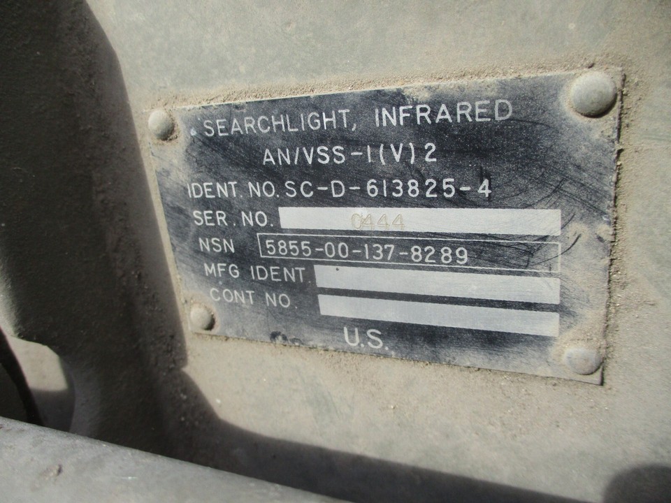 Used AN/VSS-1 Military Searchlight w/IR Function, for M60 MBT, Indoor ...