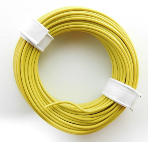 10 M Toron / Câble Jaune P. Ex. pour Märklin Échelle H0 Modellbahn Ou N ...