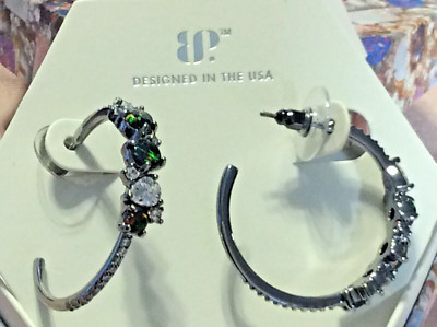 Bomb Party Simplicity & Style Black Fire Opal Hematite Plated Earring ...