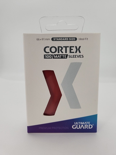 100 ULTIMATE GUARD CORTEX RED MATTE STANDARD SIZE Card SLEEVES Deck ...