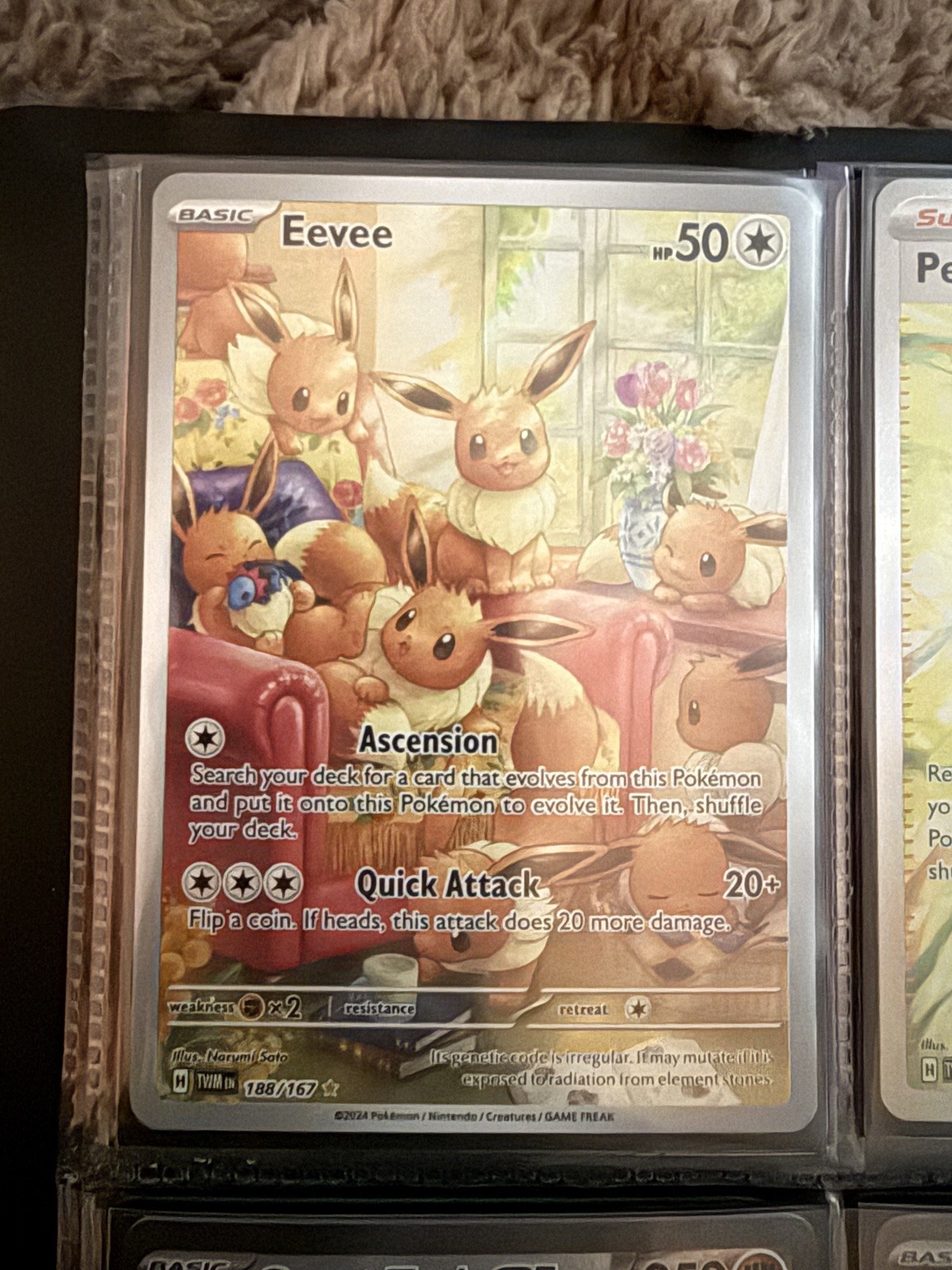 Eevee 2024 Scarlet & Violet: Twilight Masquerade #188/167 Illustration ...