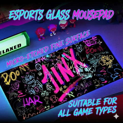 Large Glass Gaming Mouse Pad – Frosted Surface Desk Mat for FPS Gaming ...