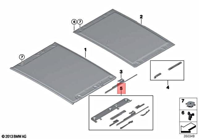 For BMW Genuine Sunroof Guide Rail 54107198762 | eBay