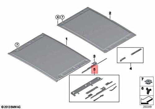 For BMW Genuine Sunroof Guide Rail 54107198762 | eBay