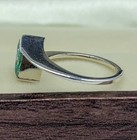 1.18 Ct Princess Cut Blue Moissanite Half Bezel Unique Ring 925 ...