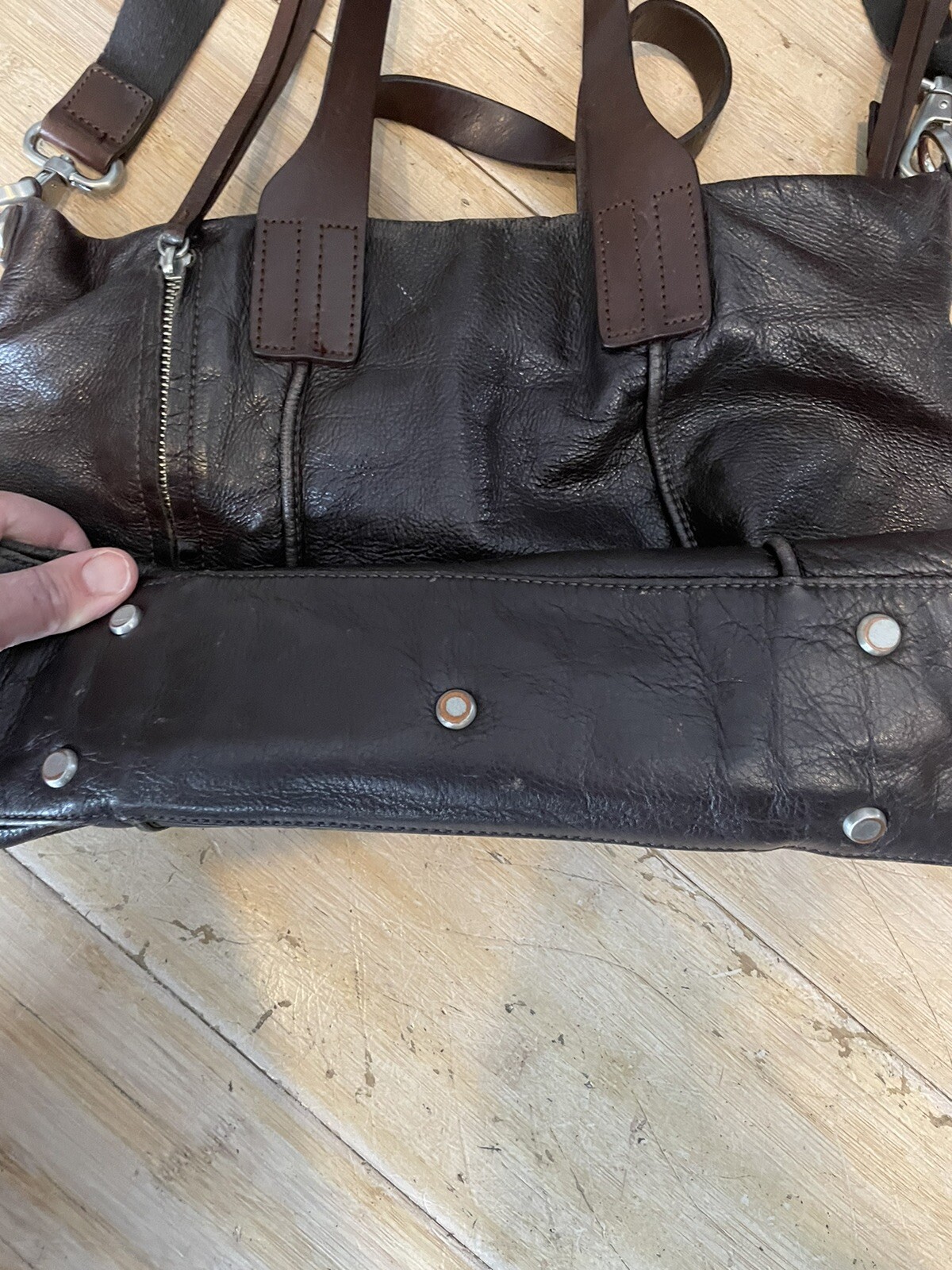 Christopher Kon distressed leather crossbody purse, Christopher Kon leather bag | eBay