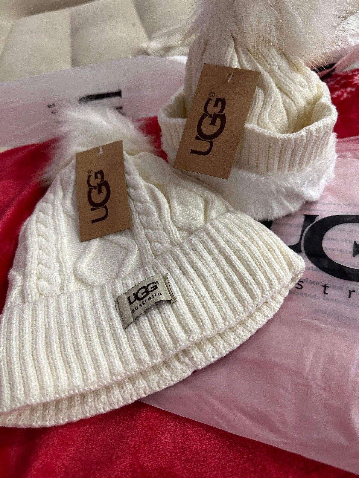 UGG Cable Knit Beanies One Size Fits Most New With Tags | eBay