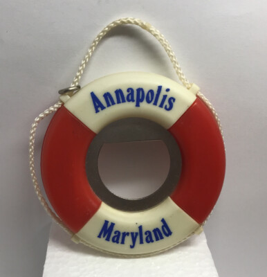 Vintage Annapolis MD. life Preserver Keychain bottle Opener. Beer, Soda ...