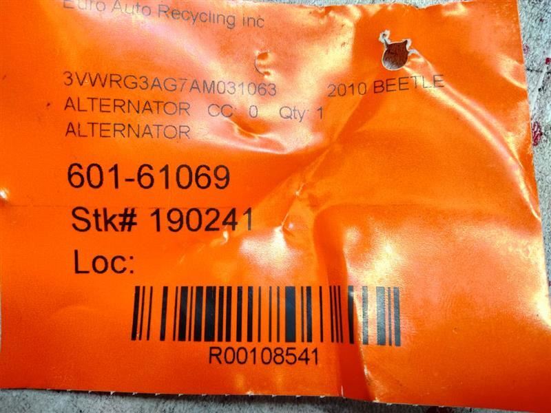 2006-2010 Volkswagen Beetle Alternator OEM 07K903023C | eBay