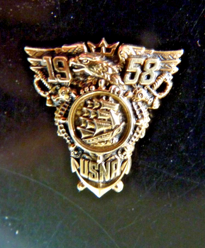 US Naval Academy 1958 Member Pin solid 14K Gold USN | eBay