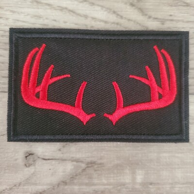 ANTLERS - HUNTING - FISHING Tactical Morale Patch Hook and Loop | eBay