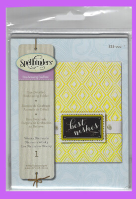 SPELLBINDERS EMBOSSING FOLDER - WONKY DIAMONDS - SES-002 | eBay