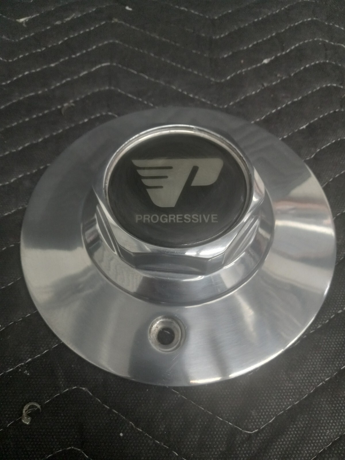 PROGRESSIVE ALUMINUM CENTER CAP 7 INCHES ACROSS FROM BACKSIDE (USED) | eBay