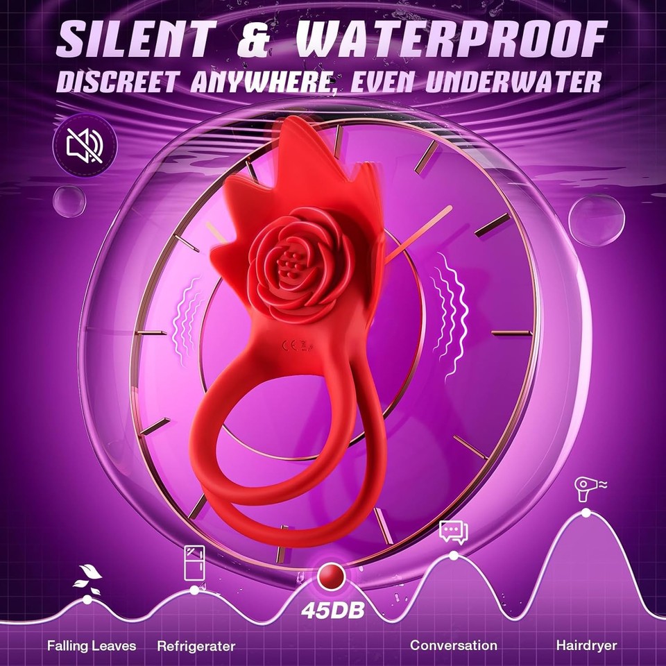 Vibrating Cock Ring Sex Toys - Sobtik AI Lover Rose Toy Penis Ring ...