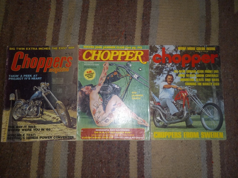 Lot of (3) 1971 1974 1976 Chopper Magazine: The Custom Motorcycle Guide ...
