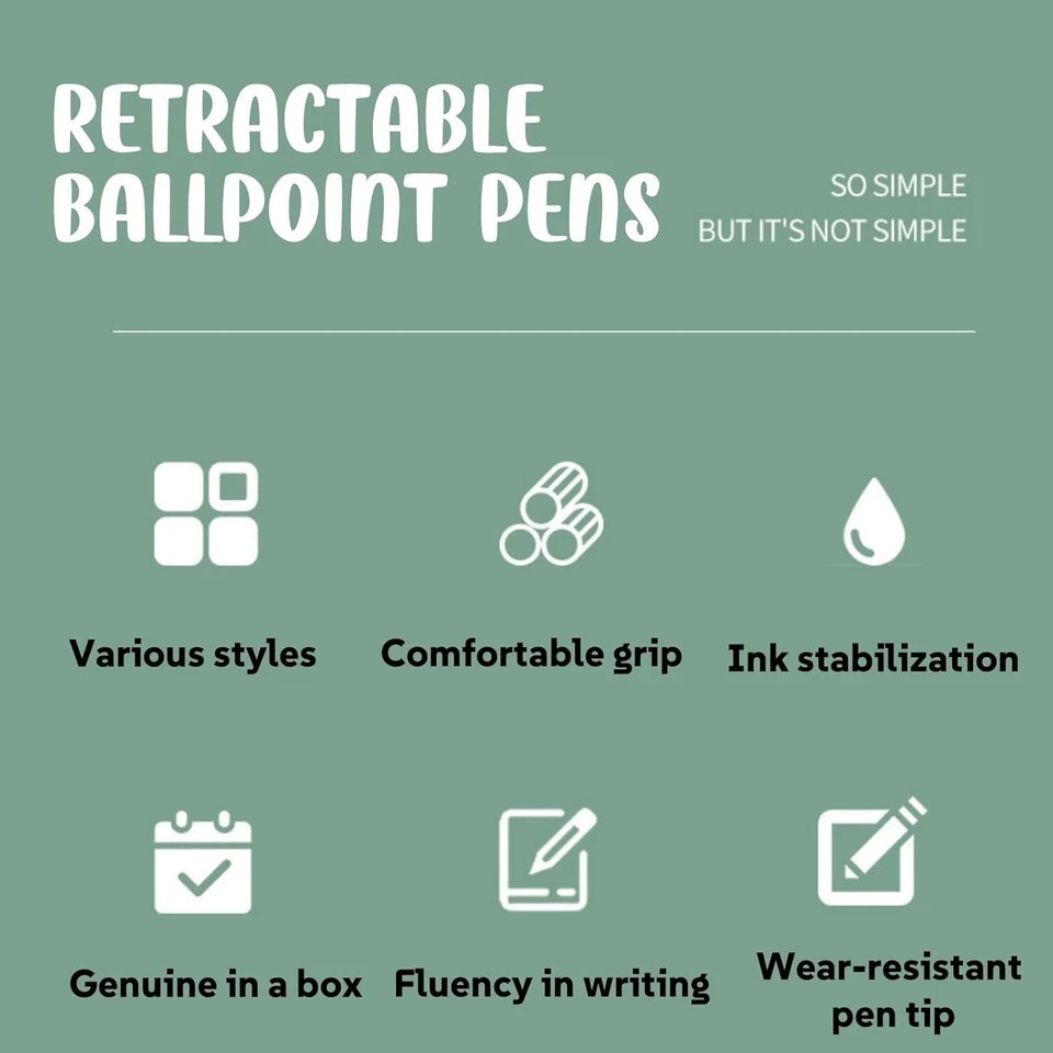 5PACK Ballpoint Pens,Small Pens Mini Pens,Retractable Ballpoint Pens ...