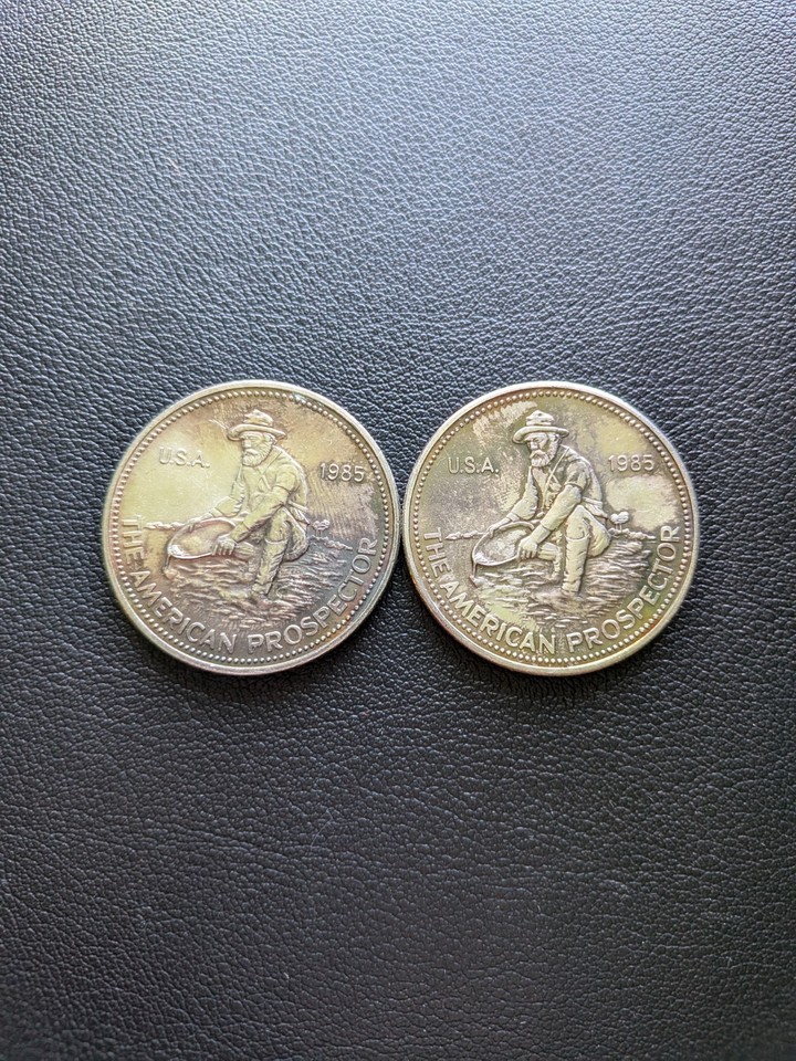 Lot of Two (2) 1985 Engelhard American Prospector - 99.9% Silver, Junk Silver | eBay