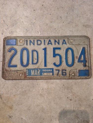 Vintage Indiana License Plate 1976 | eBay