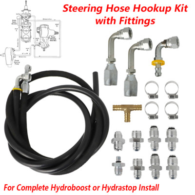 Universal For Hydroboost Power Brake Booster Steering Hose Hookup ...