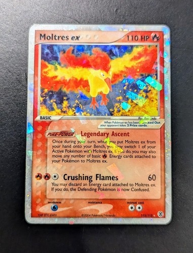 Moltres ex - 115/112 - EX Fire Red Leaf Green Pokémon Secret Rare Card ...