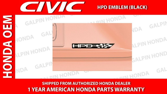 2022 GENUINE HONDA CIVIC "HPD" BLACK EMBLEM 08F20-T20-100D for sale ...