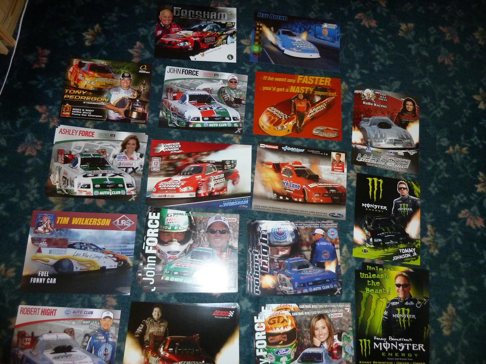 Drag racing hero cards motorsport memorobilia John force Don Garlits ...