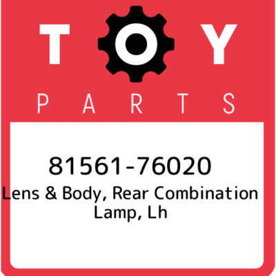 81561-76020 Toyota Lens & body, rear combination lamp, lh 8156176020 ...