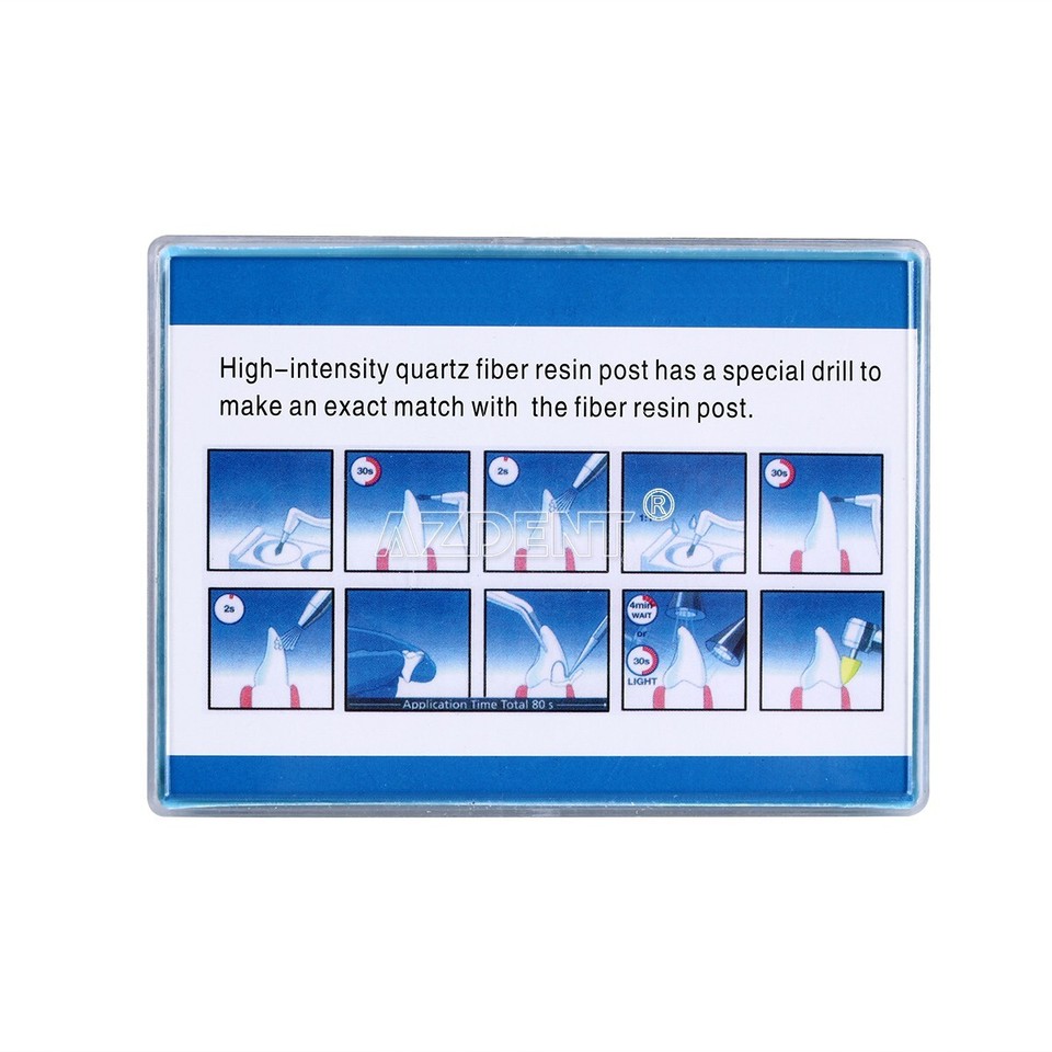 Dental Endodontic Posts Endo Fiber Post Kit 1.2mm 1.4mm 1.6mm 1.8mm +4 ...