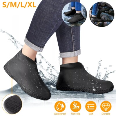 Anti-slip Rubber Shoe Covers Reusable Rain Snow Boot Waterproof Shoes ...