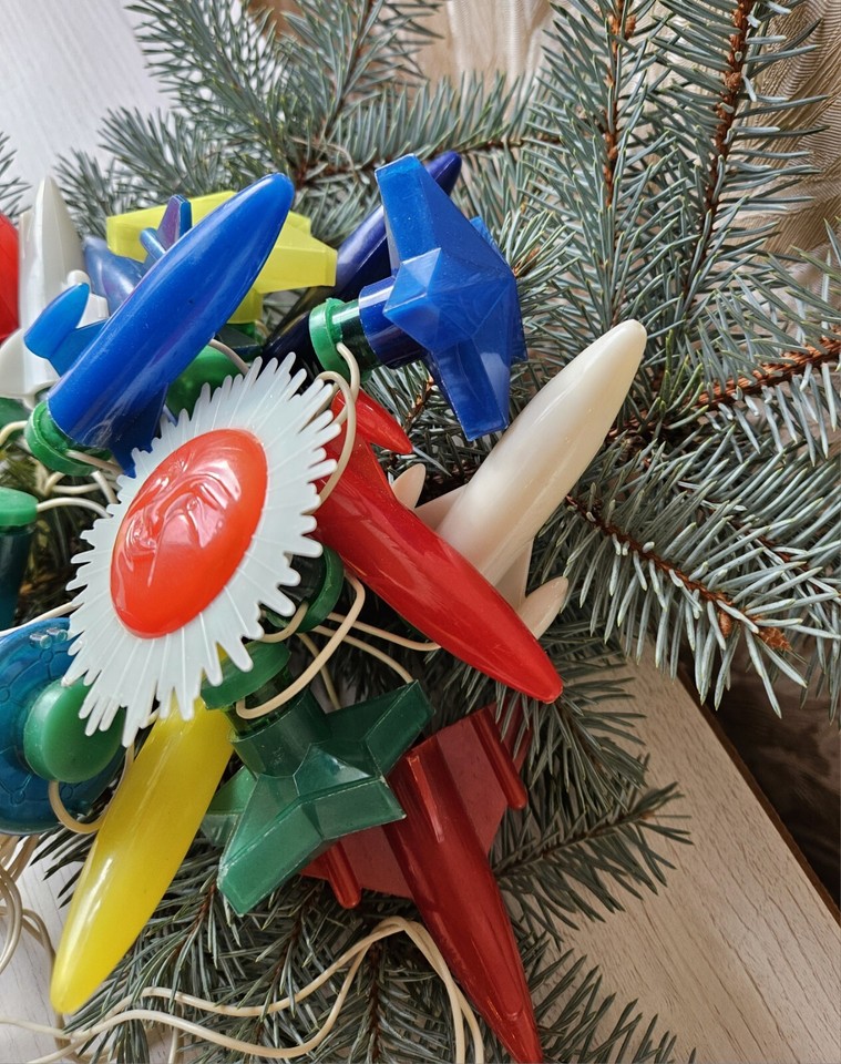 Soviet Electric Lights Space Garland Flashlight Christmas Tree New Year ...