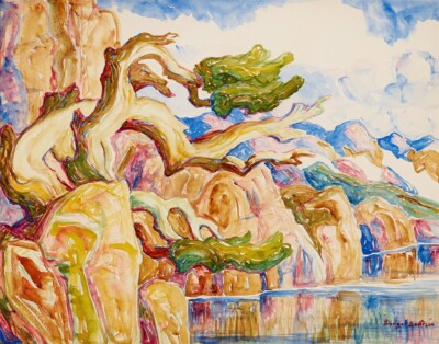 Birger Sandzen Windswept Trees Beside A River Canvas Print 16 x 20 | eBay