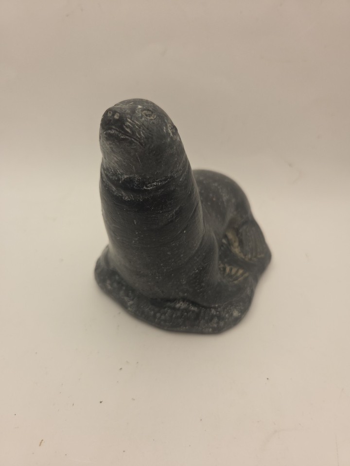 A Wolf Original The Wolf Sculpture Carved Stone Sea Lion Hand Made In ...