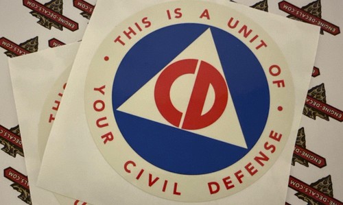 Civil Defense Unit Decal Tool ID 6" Like Original Vinyl Reproduction ...