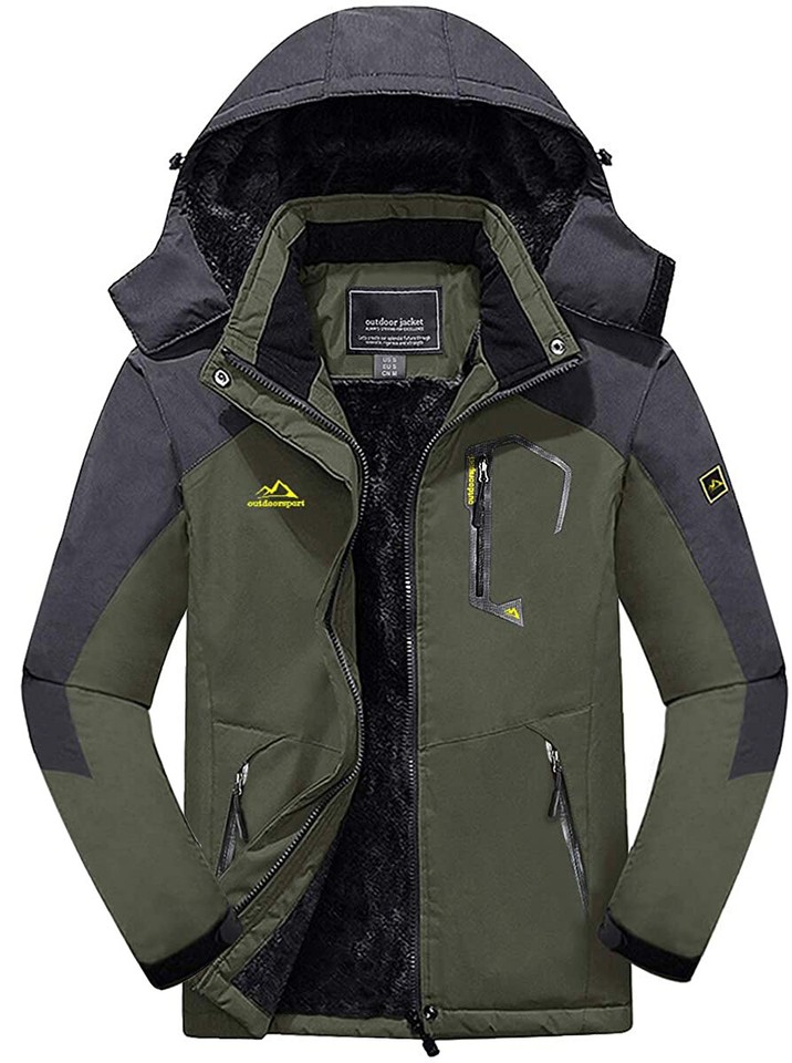 Men's Waterproof Winter Jacket Warm Winter Coats Outdoor Ski Snow ...