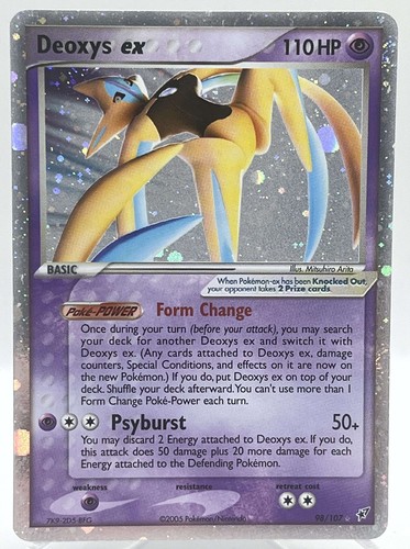 Deoxys ex (Attack) 98/107 Deoxys Set Holo Ultra Rare Vintage Pokemon ...