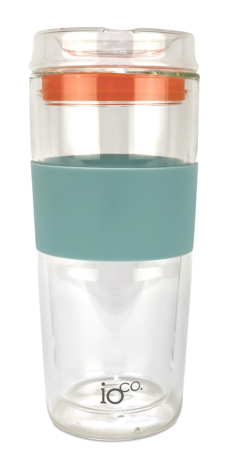 IOco 16oz All Glass Coffee Tea Cup Mug.Travel Reuse & Keep it -Ocean ...