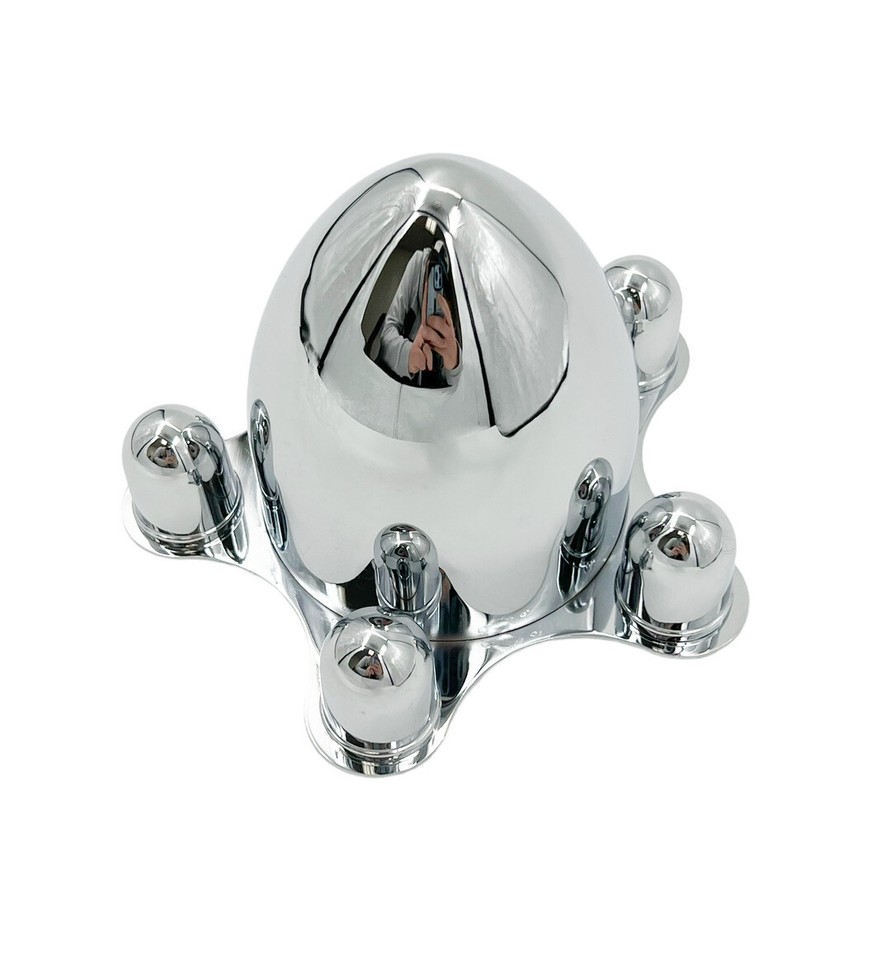 (Set/4) Chrome Spider Bullet Center Wheel Hub Caps w/ 5 Lug 5-1/2 Bolt ...